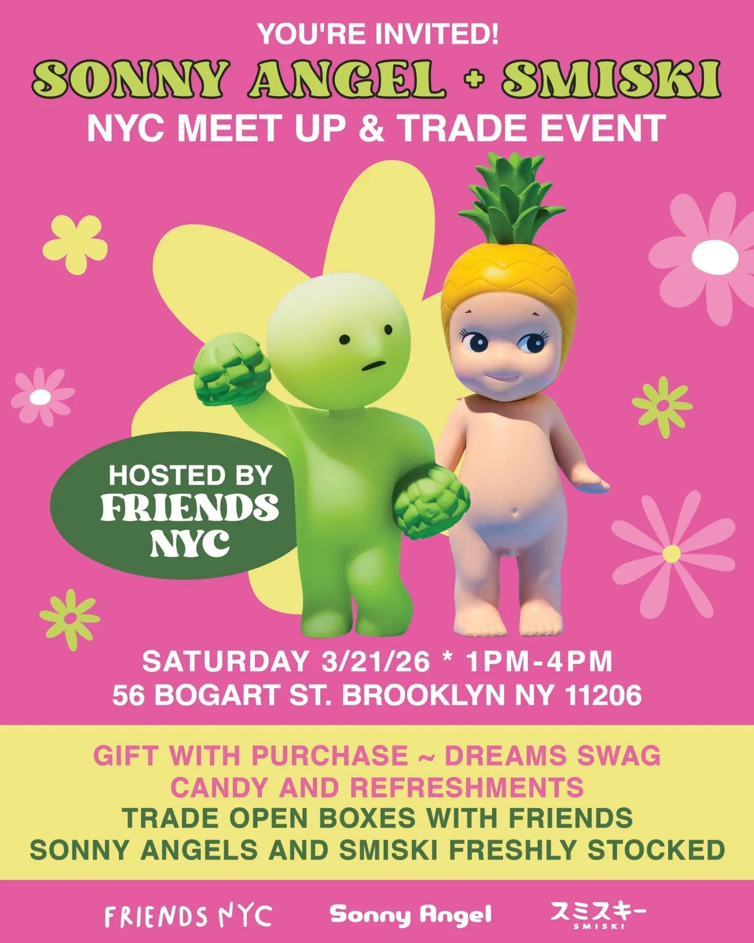Sonny Angel & Smiski Event NYC Brooklyn March 21st | Dreams Meet Up ...