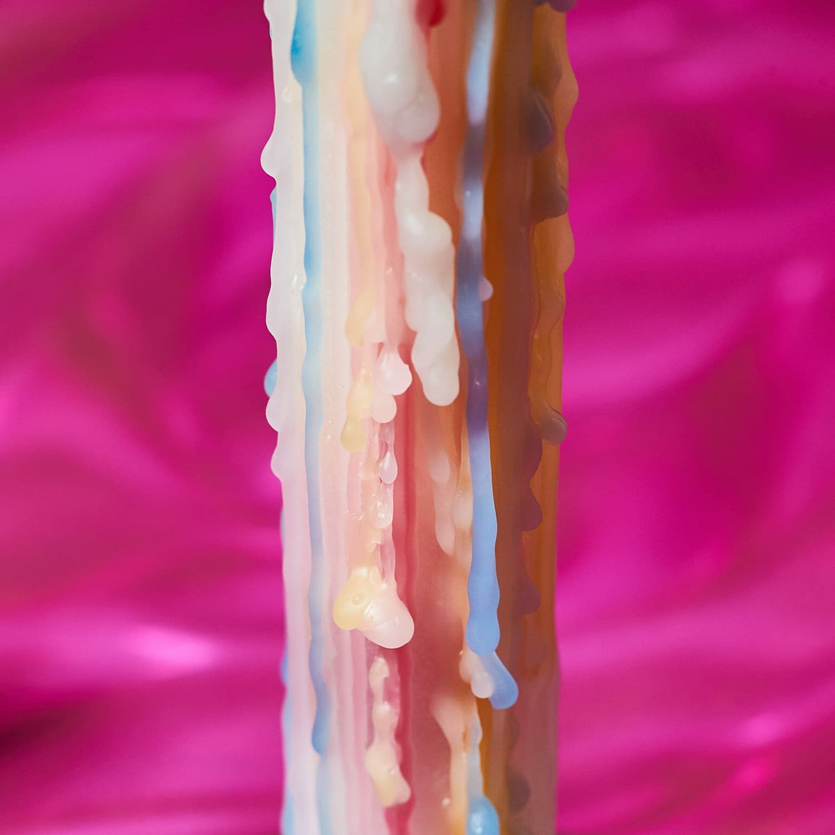 Multi Color Rainbow Drip Candles