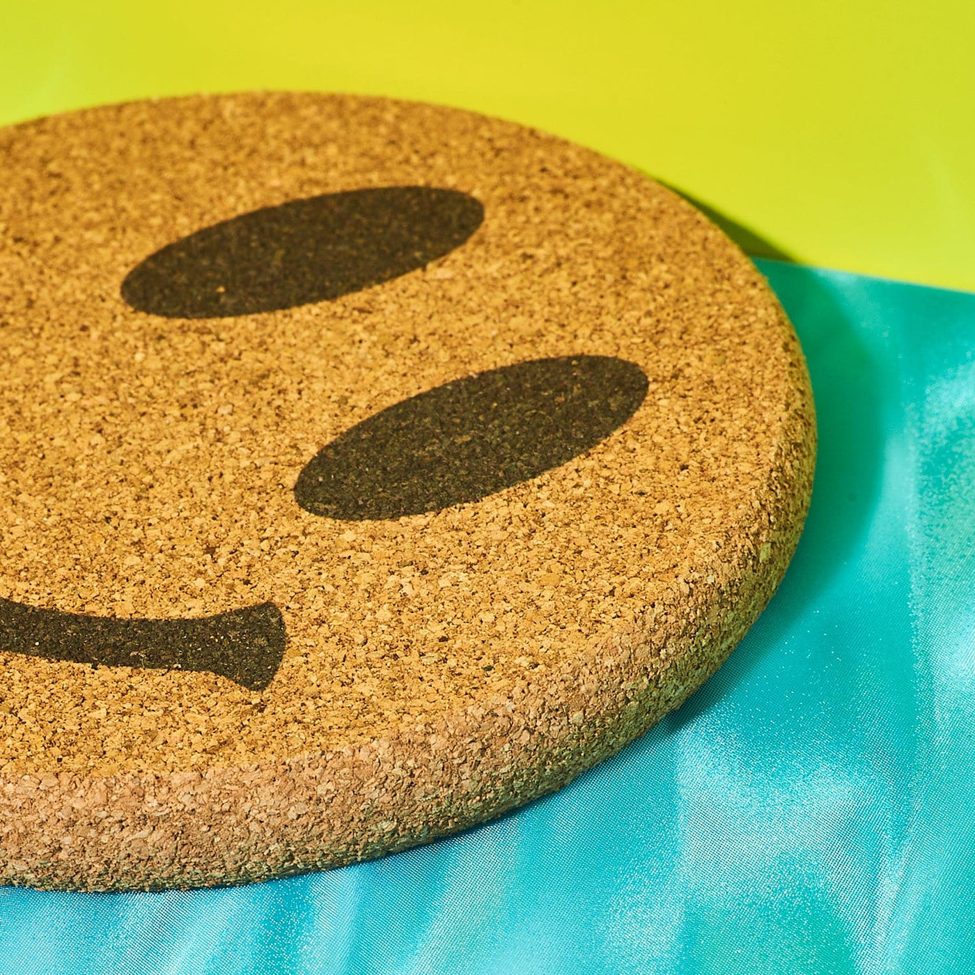 Smiley Face Cork Coaster | Eccentric Home Decor at Friends NYC Brooklyn