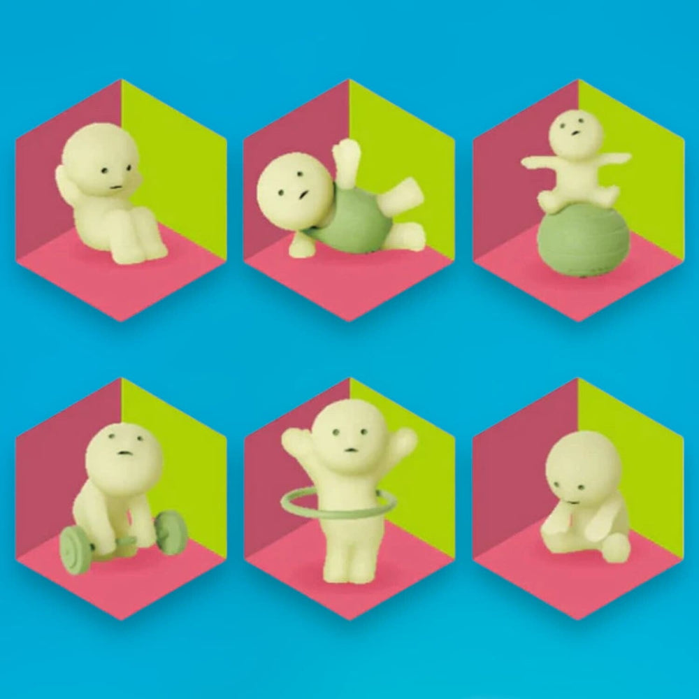Smiski Exercising Series Blind Box - Glow in the Dark Figurine ...