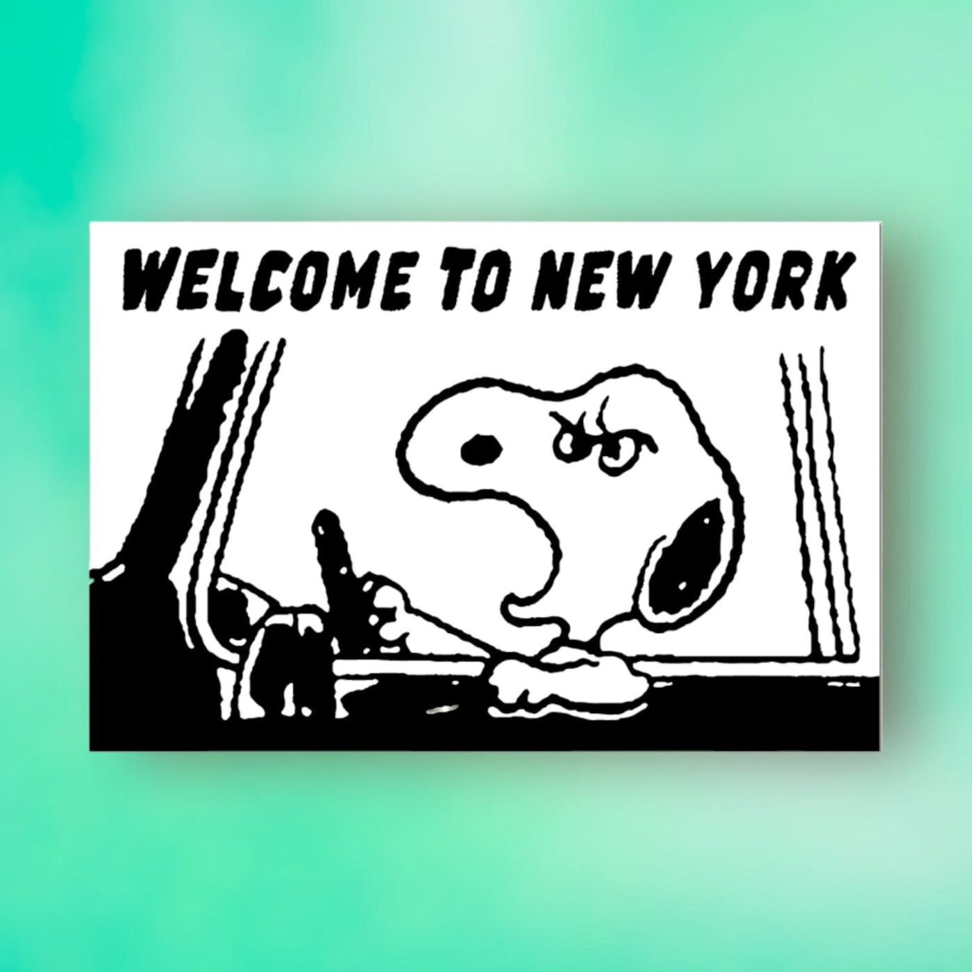 Welcome To New York from Snoopy Sticker | Peanuts | Friends NYC