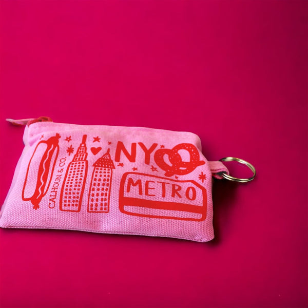 New York Zipper Card Pouch Keyring | NYC Souvenir at Friends NYC